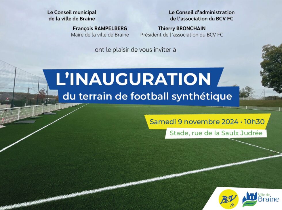 Inauguration du terrain synthétique – Samedi 9 novembre | Ville de Braine